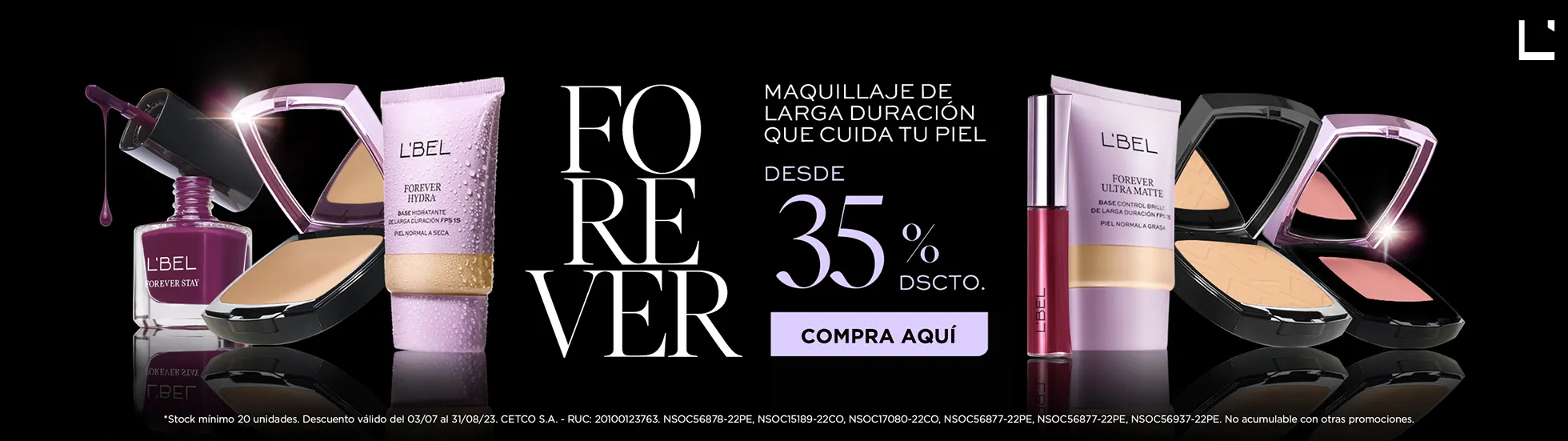 Línea de Maquillaje Forever - L'Bel México